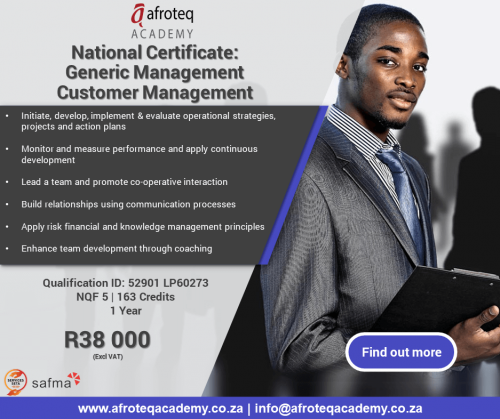 NATIONAL CERTIFICATE: GENERIC MANAGEMENT: CUSTOMER MANAGEMENT ...